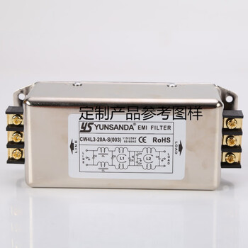 梦茜儿（MEXEMINA）单相交流电源滤波器CW4L2-3A/6A/10A-S 端子台新款 二级220V CW4L3-20A-S(003 ...