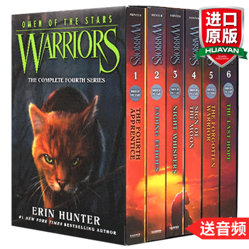 英文原版 猫武士四部曲6本盒装 Warriors Omen of the Stars Volumes