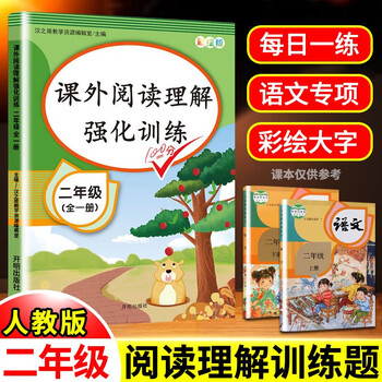 二年级课外阅读理解强化训练专项书上册下册全一册人教版小学生语文课外阅读强化同步练习册题每日一练天天练 【单本】阅读理解 全一册