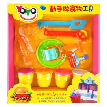台版 YOYO 4色小麦黏土 动手做食物工具 手工DIY减压趣味黏土波特制作生活手