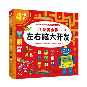 儿童黄金期左右脑大开发4-5岁儿童全脑智力开发关键题全脑逻辑思维训练益智游戏测试题