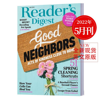 Reader's Digest 美国版读者文摘杂志小开本 单本现货2022年月刊 文学文摘期刊杂志英语英文杂志 2022年5月刊