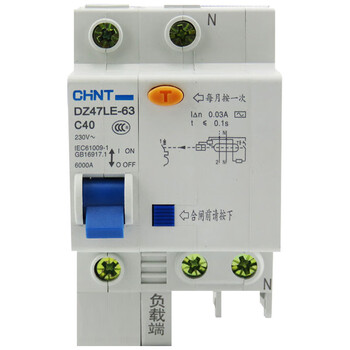 【DZ47LE-63 1P+N C40 30mA】正泰（CHNT）小型漏电保护断路器 DZ47LE-63 1P+N C40 30mA【行情 报价 价格 评测】-京东