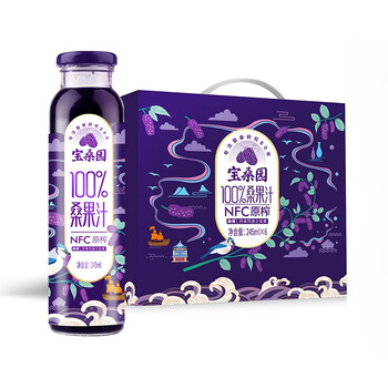 宝桑园 桑葚汁245ml*6瓶 小规格玻璃瓶纯果汁 100%NFC桑葚汁【图片 价格 品牌 报价】-京东