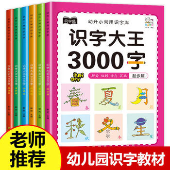 识字大王3000字简单汉字学前认字启蒙 儿童看图学字小孩的学识字书全套6岁看教材神器幼儿学前幼儿园中
