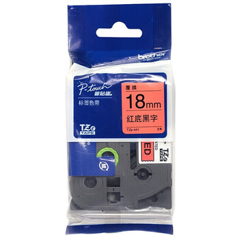 【brother TZe-441 】兄弟（brother）标签机色带 TZe-441 18mm 红底/黑字【行情 报价 价格 评测】-京东