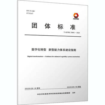 数字化转型新型能力体系建设指南(T\AIITRE20001-2020)/团体标准