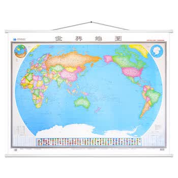 世界地图2020年新版 超大地图挂图墙贴 约1.6*1.2米 办公室商务会议家用 双面覆膜防水无拼接
