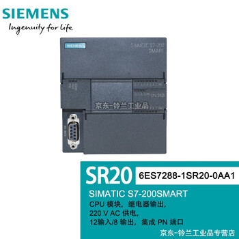 西门子可编程控制器PLC S7-200 SMART SR20 ST20 ST30 40 SR60 6ES7288-1SR20-0AA1 12入 ...