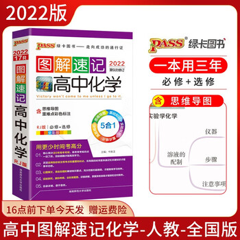 2023图解速记高中化学PASS绿卡全彩版知识点随身记小册子高一高二高三通用化学知识大全新教材 高中化学全国版