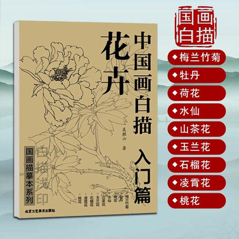 中国画白描 花卉 入门篇 吴樵六 零基础白描入门 国画临摹白描底稿工笔画 北京工艺美术出版社