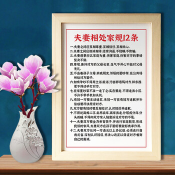 培养好家规十条 儿童房励志激励摆件书房字画挂画书法座右铭实木相框挂墙画框UTK UTK98 杨澜写给孩子的话 A4(可摆可挂)