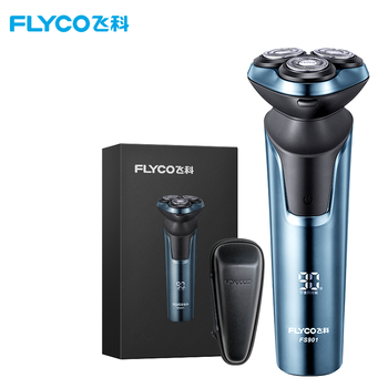 【飞科（FLYCO）FS901】飞科（FLYCO） 电动剃须刀男士刮胡刀电胡须刨三刀头快充干湿双剃节日礼物礼盒FS901送男友送老爸 FS903同款 银光蓝【配精美便携包】【行情 报价 价格 ...