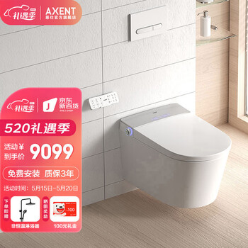 恩仕（AXENT）P5壁挂马桶智能挂墙马桶墙排直冲悬挂马桶嵌入式隐藏水箱悬空马桶 全功能款(气动矮水箱套餐)【图片 价格 品牌 报价】-京东