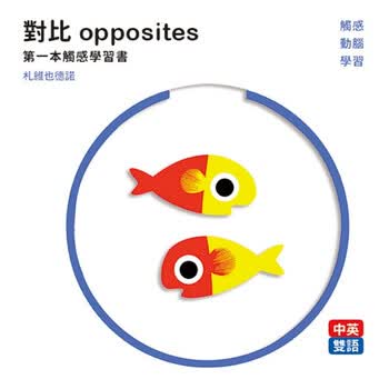 台版 《对比opposites第一本触感学习书》中英双语视觉阅读触觉感知幼儿学习指