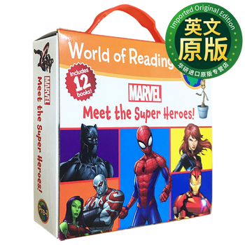 漫威超级英雄12册盒装 英文原版 Marvel Meet the Super Heroes 迪士尼阅读世界分级读物预备级 英文版 进口原版英语书籍