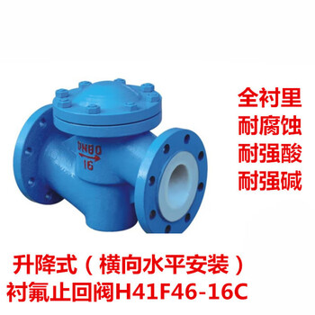 铸钢碳钢衬四氟升降式法兰止回阀H41F46-16C衬氟卧式单向阀逆止阀 重型全衬里 DN250【图片 价格 品牌 报价】-京东