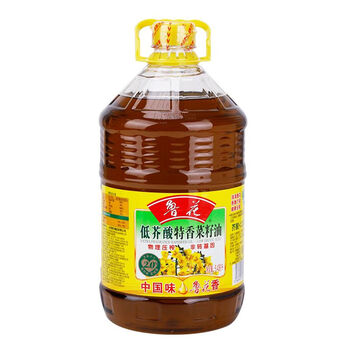 【鲁花5.436L】鲁花低芥酸菜籽油5.436L特香一级物理压榨非转基因V【行情 报价 价格 评测】-京东