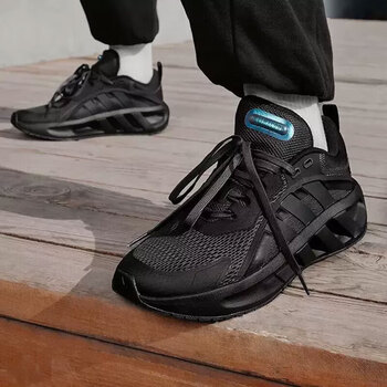 阿迪达斯 （adidas）男鞋夏季新款鞋清风轻便透气缓震运动跑步鞋子 HQ4181黑色 42【图片 价格 品牌 报价】-京东