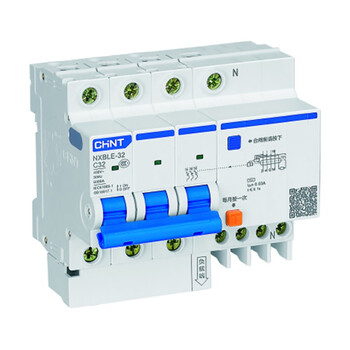 【正泰NXBLE-32 3P+N C10 30mA 6kA】正泰（CHNT）NXBLE-32 3P+N C32 30mA 6kA 小型漏电保护器 漏保空气开关 总闸开关 DZ47LE升级款 ...