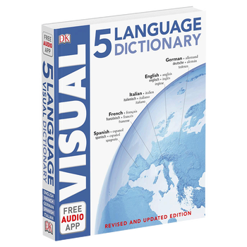 英文原版 5 Language Visual Dictionary DK 5种语言图解词典 英文版工