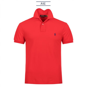 拉夫劳伦（Ralph Lauren）男装夏季纯棉短袖polo衫RL保罗男士经典款小马标 大红色 XS现货100-130斤穿【图片 价格 品牌 ...
