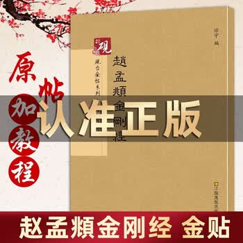 赵孟頫金刚经抄经本 放大书法字帖历代碑帖 毛笔字帖繁体书籍【教程+原贴+可平摊】