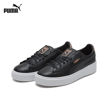 PUMA彪马官方 女子厚底休闲鞋松糕鞋 BASKET PLATFORM 369631 黑色-玫瑰金 01 36【图片 价格 品牌 报价】-京东