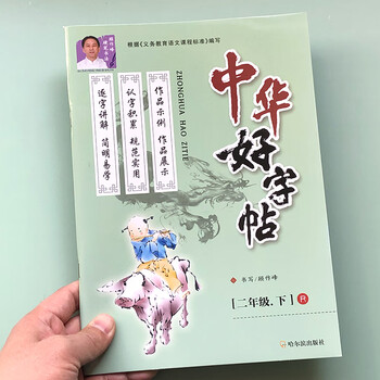 小学生二年级下册同步练字帖人教版语文课本同步课后生字临摹描写本课课练顾作峰硬笔书法中华好字帖2年级下笔画笔顺组词铅笔练字帖 中华好字帖（二年级下R)