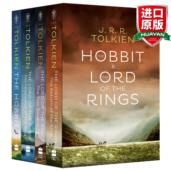 英文原版 霍比特人指环王魔戒4册盒装-新版 The Hobbit & The Lord of the Rings Boxed Set