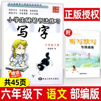 写字课课练一二三四五六年级上册下册 部编人教版 李放鸣小学生字帖铅笔钢笔楷书正楷硬笔书法临摹练字帖 六年级下册  语文 部编版字帖