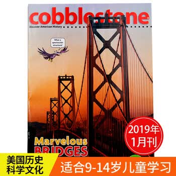 【送部分音频】Cobblestone 鹅卵石 美国儿童英语课外阅读期刊9-14岁青少年历史读物杂志 2019年1月刊