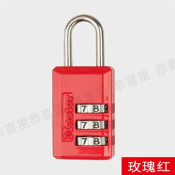 玛斯特masterlock黄铜彩色防撬壁挂式密码锁钥匙储存盒多种可选正品 红色挂锁646 密码锁