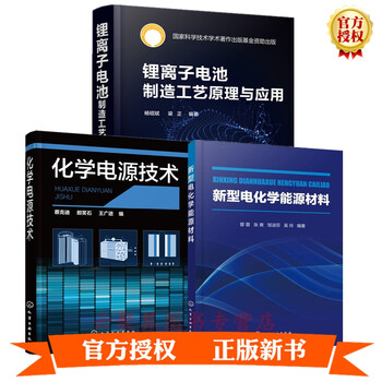 锂离子电池制造工艺原理与应用+新型电化学能源材料+化学电源技术 锂电池生产加工工艺技术 锂电池开发