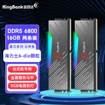 金百达 刃系列RGB灯 内存条DDR5 6000MHz 6800 台式机电脑马甲条 游戏电竞超频 黑刃DDR5 6800 32G套装（16Gx2）【图片 价格 品牌 报价】-京东