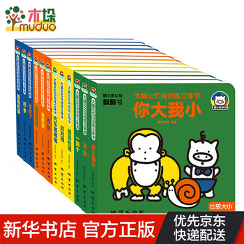 大脑记忆沟训练立体书(套装全12册)你大我小 花园 一到十 一起画画 对对碰 汽车嘟嘟嘟 农场等等
