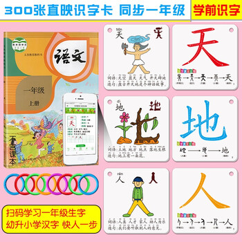 学前幼儿无图识字卡片学汉字生字认字卡片0-3-6岁儿童小学生一年级宝宝认字生字识字大王卡片 300张象形识字卡