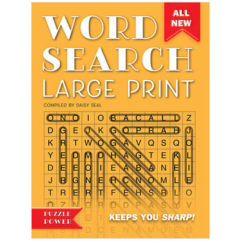 【现货】WordSearchLargePrint全球探索英语填字游戏橙色