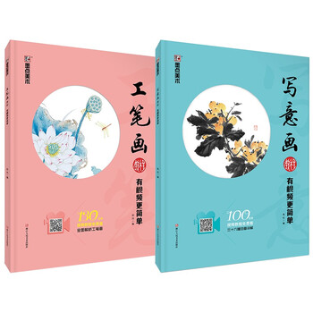 墨点字帖国画视频教程写意画教程 （京东套装2册）