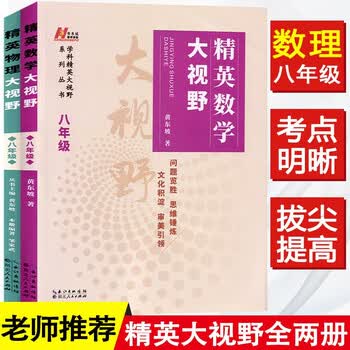 全2册新版 精英大视野八年级数学物理 黄东坡大视野 初中数学物理8年级同步辅导练习检测习题