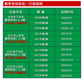 订阅2021年上半年教学考试杂志1 2 3 高考 智能研究