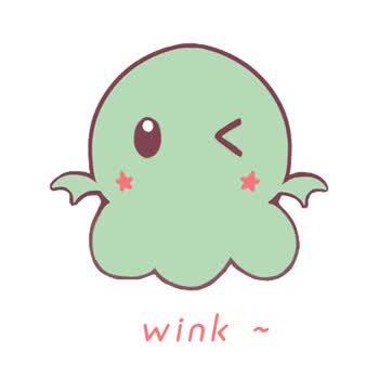 星之所在 Q苏鲁团子wink/oops表情特典款 幼年克苏鲁克总毛绒公仔玩偶 超可爱好摸直径10cm wink款 10cm