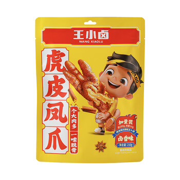 王小卤虎皮凤爪210g/袋装网红零即食辣卤味熟食香辣卤香脱骨鸡爪 卤香味 210g *1袋（加量装）【图片 价格 品牌 报价】-京东
