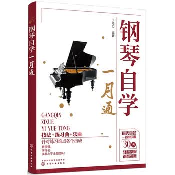 正版钢琴自学一月通 化学工业出版社 钢琴书零基础入门初学者钢琴练习教材教程
