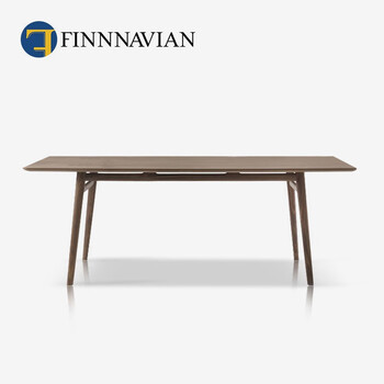 FINNNAVIAN 芬纳维亚 别墅大户型全实木餐桌 Turn黑胡桃实木 原木色【进口黑胡桃木】 1.8米【图片 价格 品牌 报价】-京东