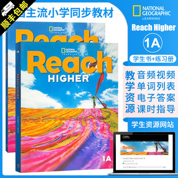 原版进口美国国家地理教材 Reach Higher 学生书+练习册 青少年英语reach美国教材鲸鱼外教同步小学教辅 1A 学生书+练习册