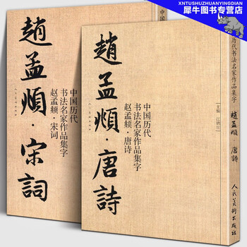 全套2册 赵孟頫宋词+唐诗 中国历代书法名家作品集字 江锦世繁简对照毛笔临帖集字古诗词行书楷书行草