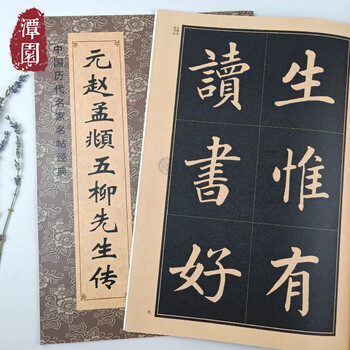 元赵孟頫五柳先生传中国历代名家名帖经典楷书大字临摹书法碑帖毛笔初学练字书正楷学生成人字帖黑龙江美术