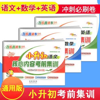 3本2021小升初语文数学英语核心内容考前集训68所名校直通车六年级小学毕业升学冲刺必刷卷真题卷 语数英