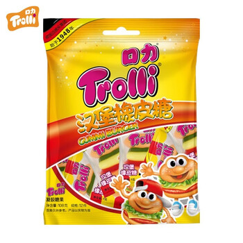 Trolli口力汉堡橡皮糖水果味软糖创意造型QQ糖儿童食玩糖果网红休闲零食 汉堡橡皮糖 108g【图片 价格 品牌 报价】-京东
